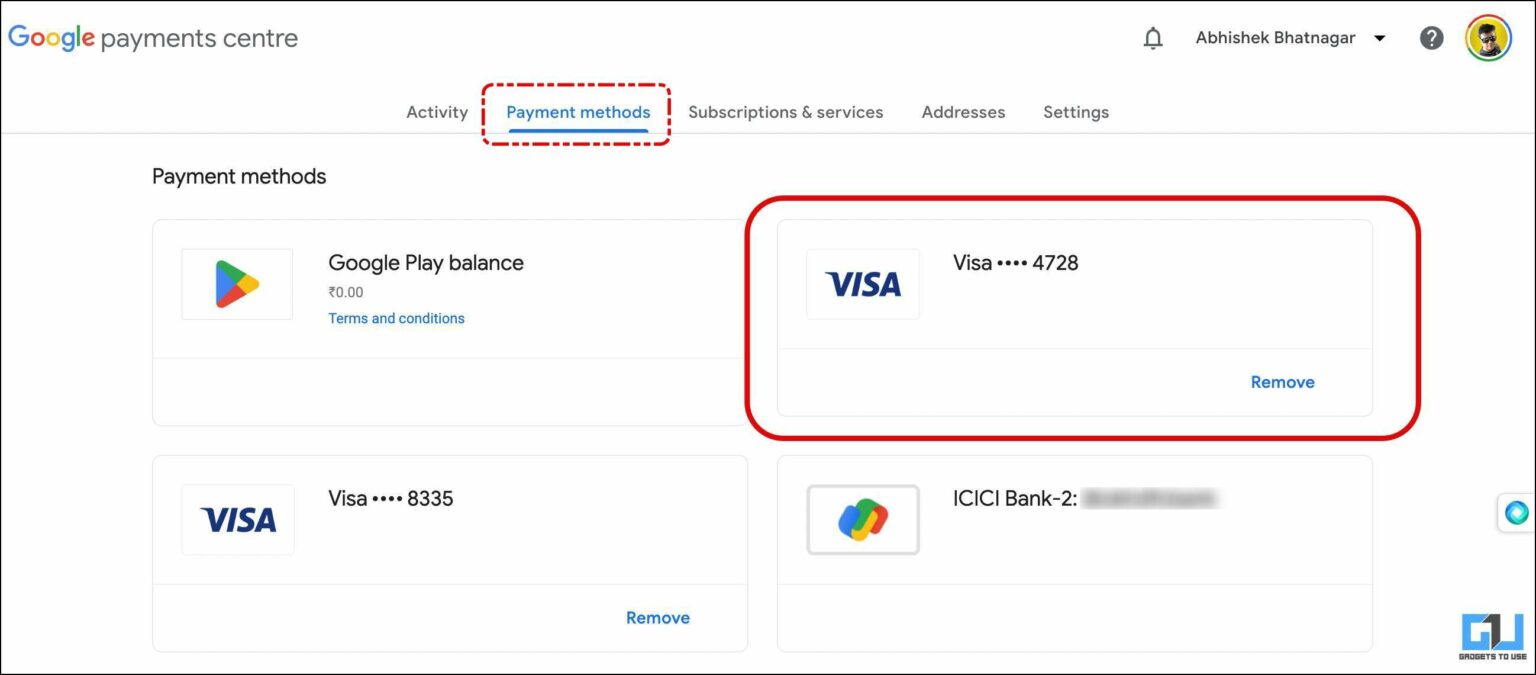 How to Fix Can’t Remove Payment Method or Card From Your Google Account? - Gadgets To Use