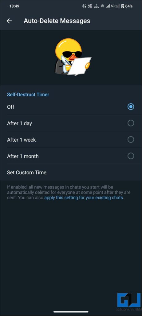 2 Ways to Enable Auto-Delete Messages for Telegram Chats - Gadgets To Use