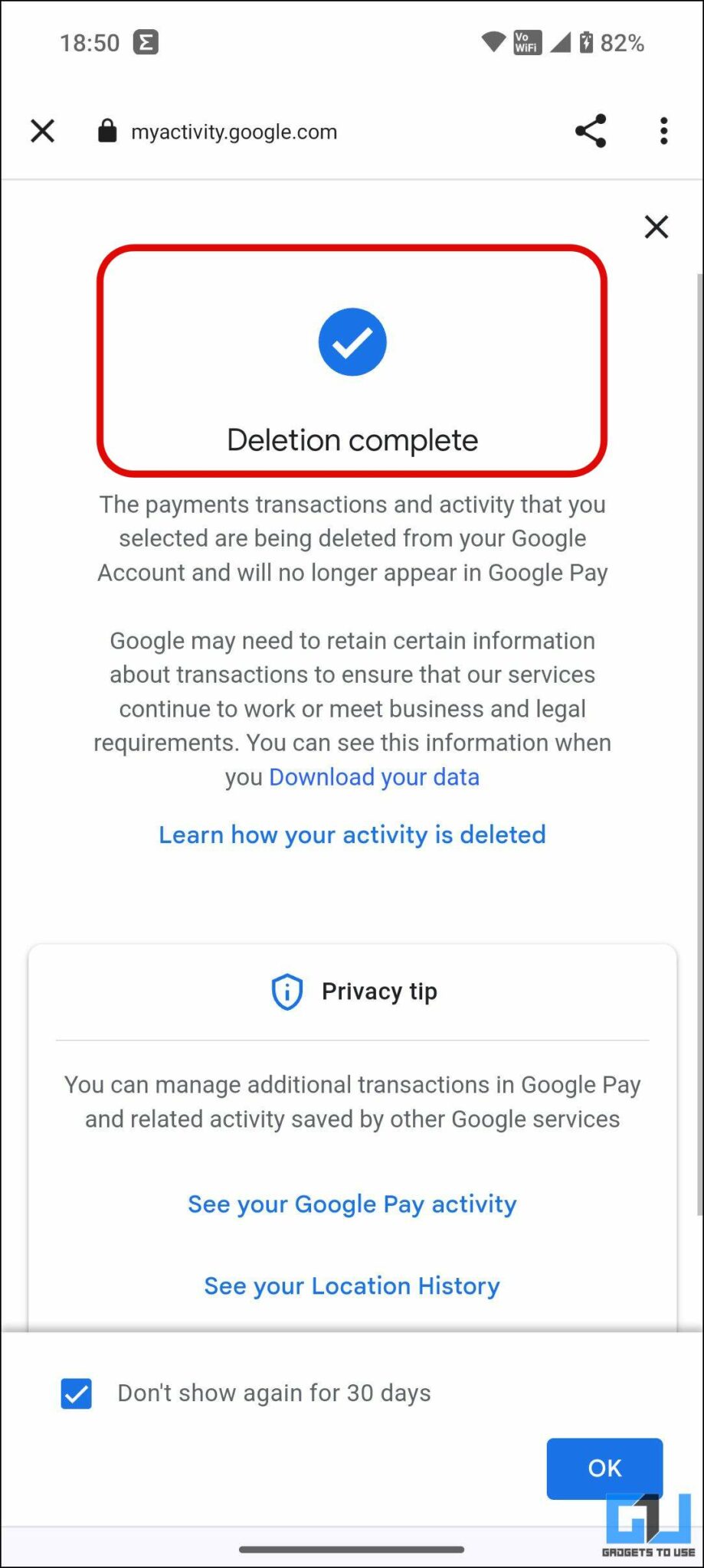 How to Delete Your Past Transaction History on Google Pay - Gadgets To Use