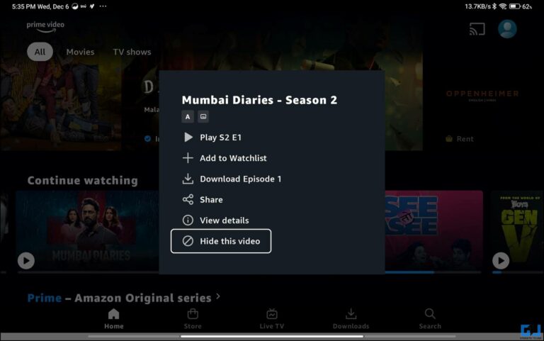 5 Ways to Remove Continue Watching From Prime Video - Gadgets To Use