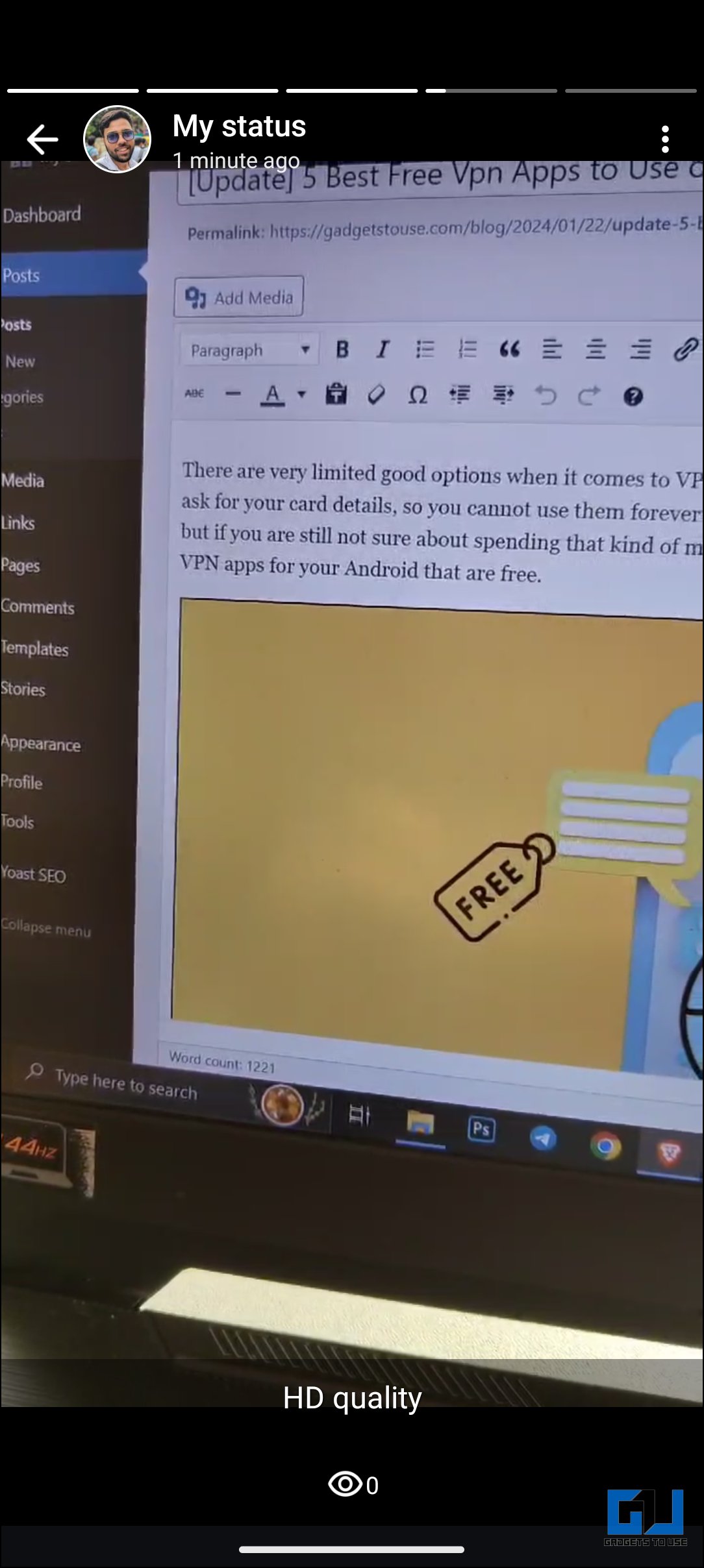 How to Upload High Quality Video or Photo as WhatsApp Status - Gadgets ...