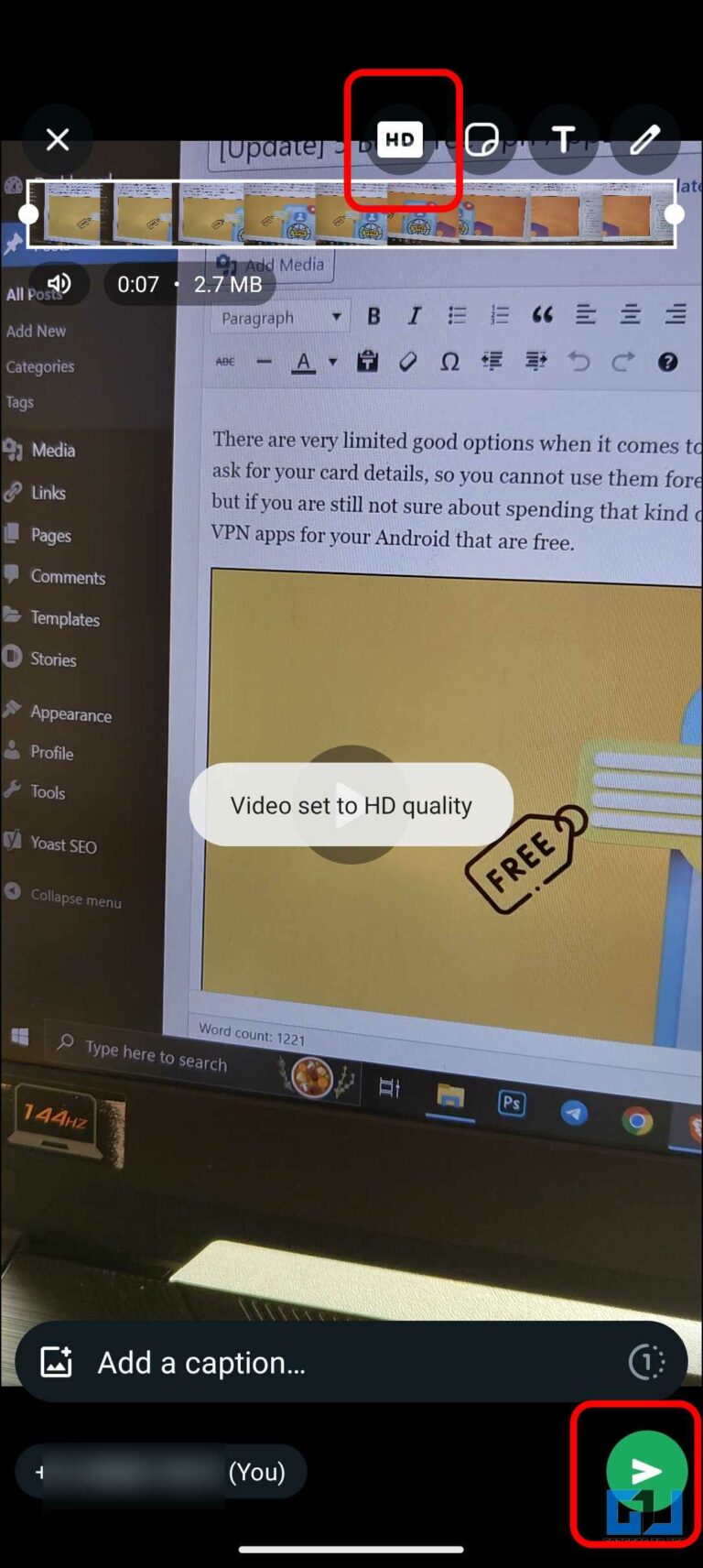 How to Upload High Quality Video or Photo as WhatsApp Status - Gadgets ...