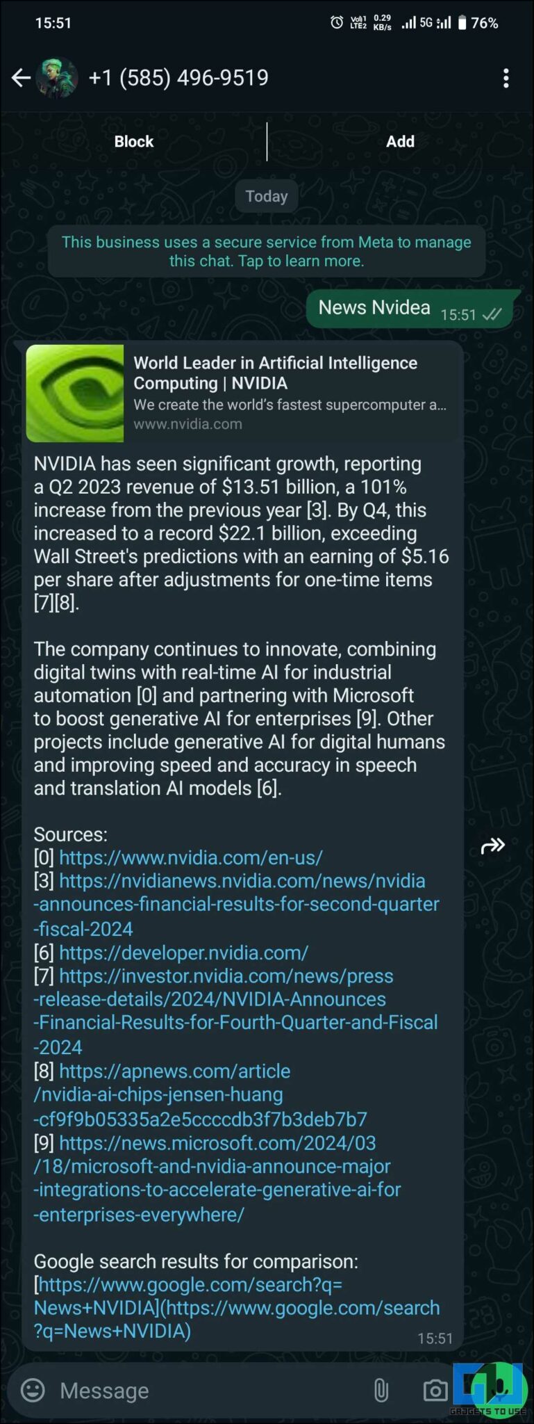 2 Ways to Google Search From Telegram or WhatsApp Without Leaving App ...