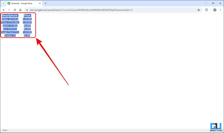3 Ways to Copy Data From a View Only Google Sheets File - Gadgets To Use