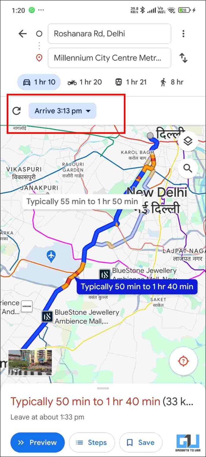 How to Set Depart and Arrive Time in Google Maps Route - Gadgets To Use