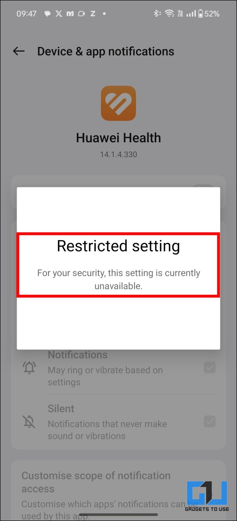 [fixed] Cant Enable Notifications For Huawei Health App Restricted Settings Gadgets To Use