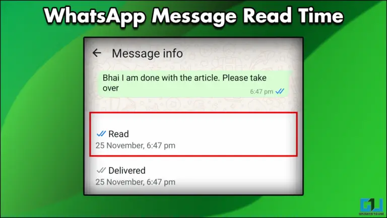 How to See Whatsapp Message Read Time - Gadgets To Use