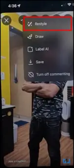 How to Use Restyle with AI in Instagram to Edit Photos and Change ...